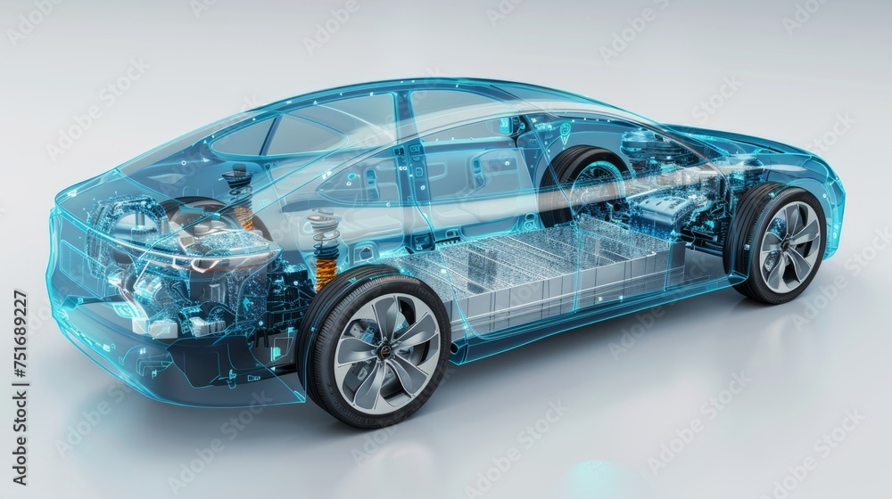 Optimizing battery technology for electric vehicles Stock Illustration ...