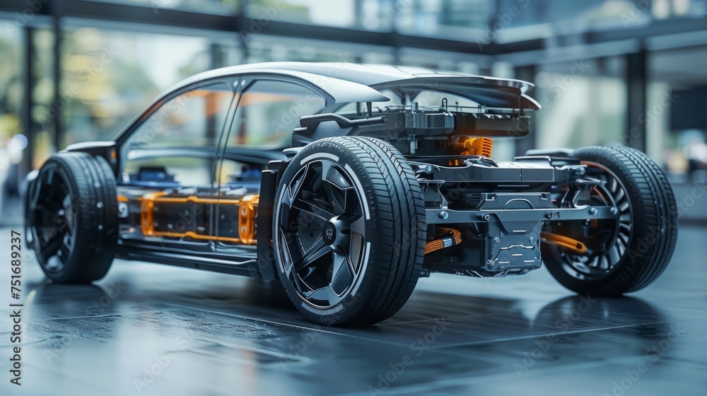 Optimizing battery technology for electric vehicles Stock Photo | Adobe ...