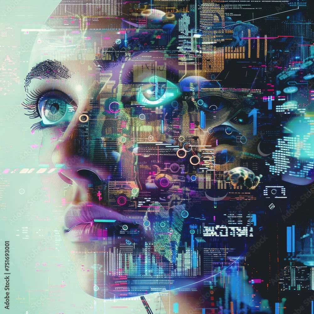 Dynamic tech-themed abstract background with graphs - A vibrant ...