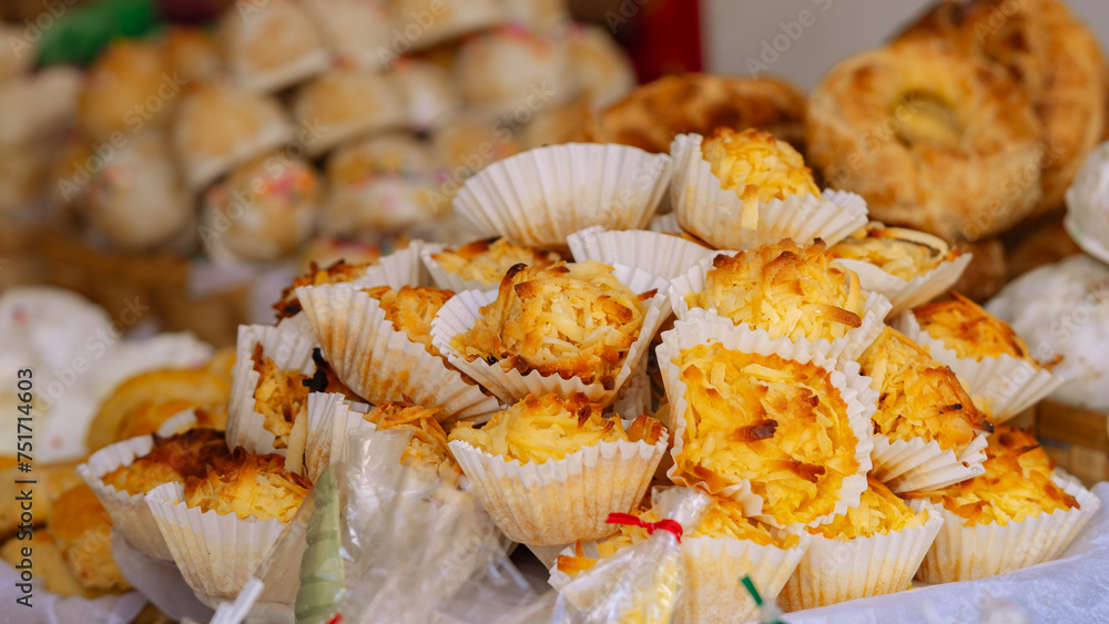Cocada of traditional candies, typical sweets from the city of Cuenca ...
