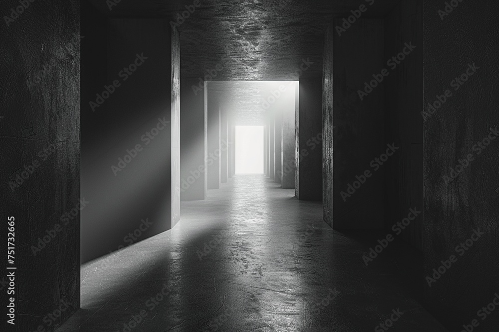 Immerse yourself in the depth of an abstract perspective background ...