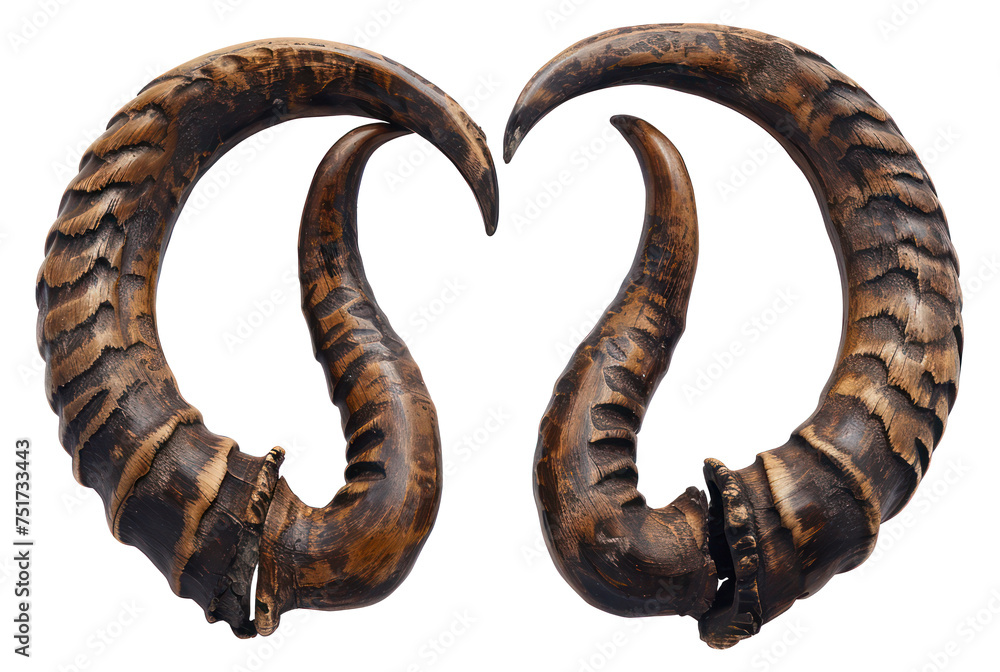 Dark animal horns, cut out - stock png. Stock Illustration | Adobe Stock