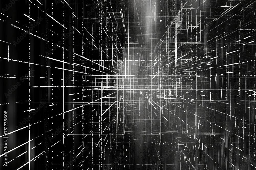 Immerse yourself in the complexity of a black and white ...