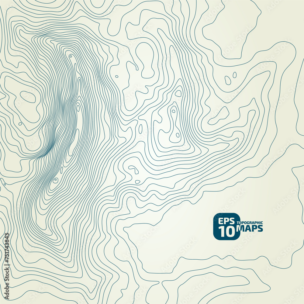 Stylized height of the topographic contour in lines and contours ...