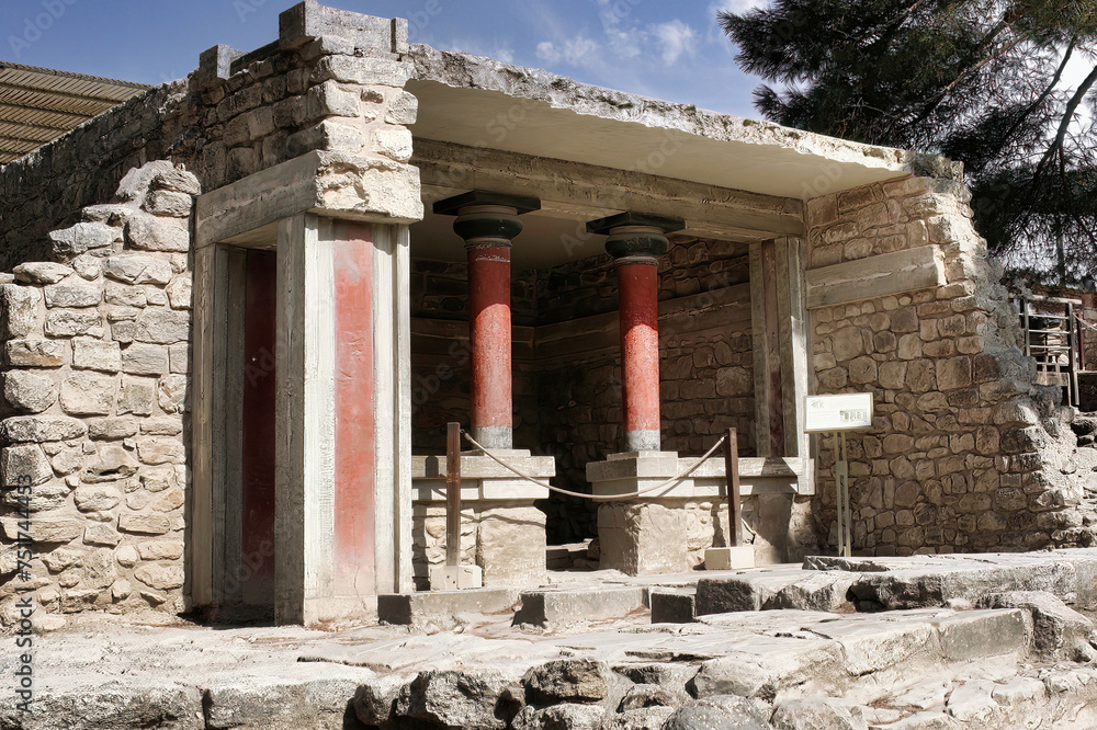 The archaeological site of Knossos, the city ruled by Minos, capital of ...
