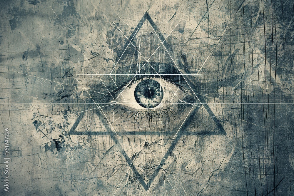A depiction of a conspiracy theory's organigram in gritty, rebellious ...