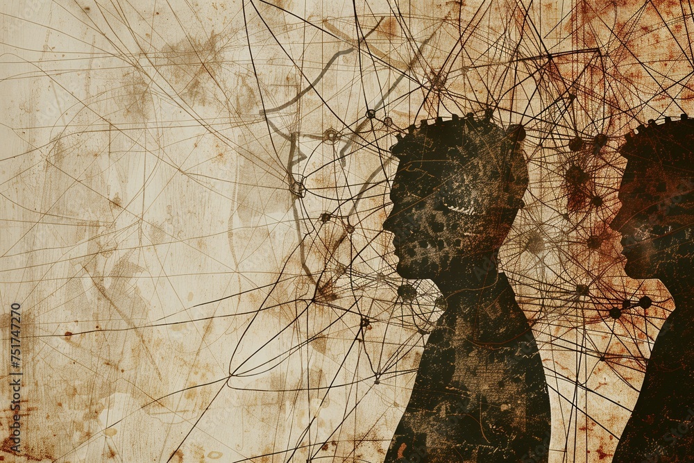 A depiction of a conspiracy theory's organigram in gritty, rebellious ...