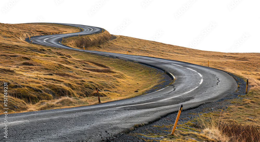 Winding desert road, cut out - stock png. Stock Photo | Adobe Stock