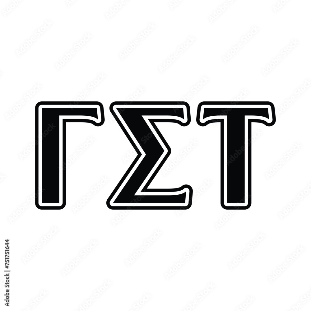 Gamma Sigma Tau greek letter, ΓΣΤ greek letters, ΓΣΤ Stock Vector ...
