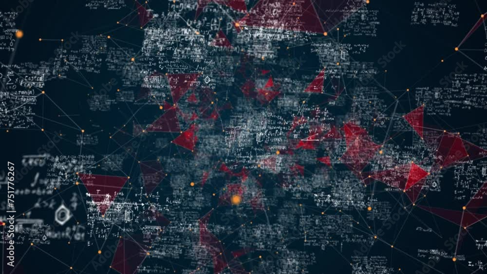 camera movement in digital space with animation of algebraic, physical ...