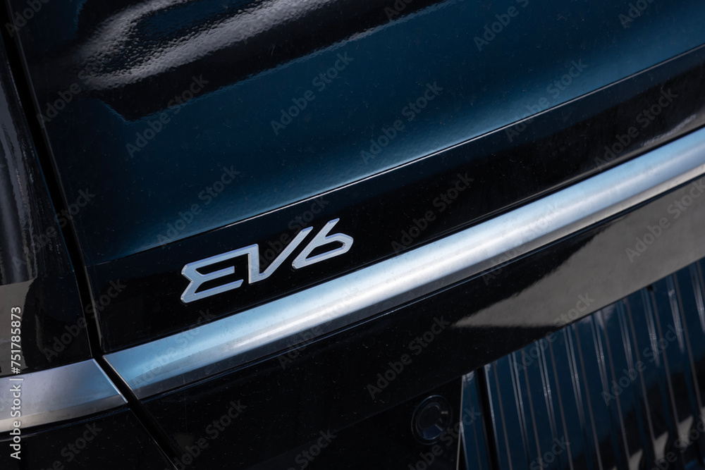 Kia EV6 Light LR EV Electric Vehicle display at a dealership. Kia ...