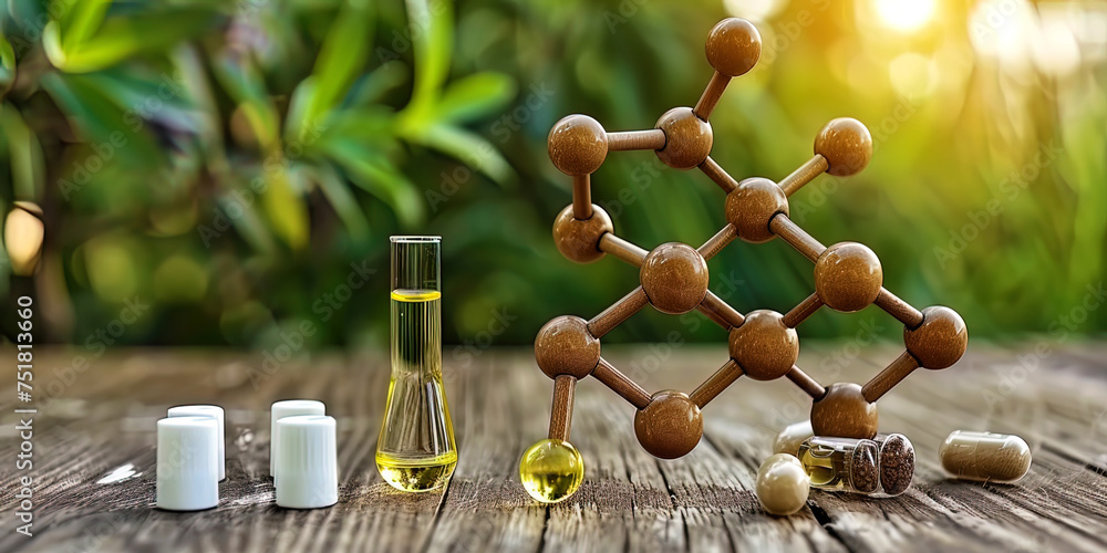 Molecule of ammonia (NH3) with nitrogen and three hydrogen atoms ...