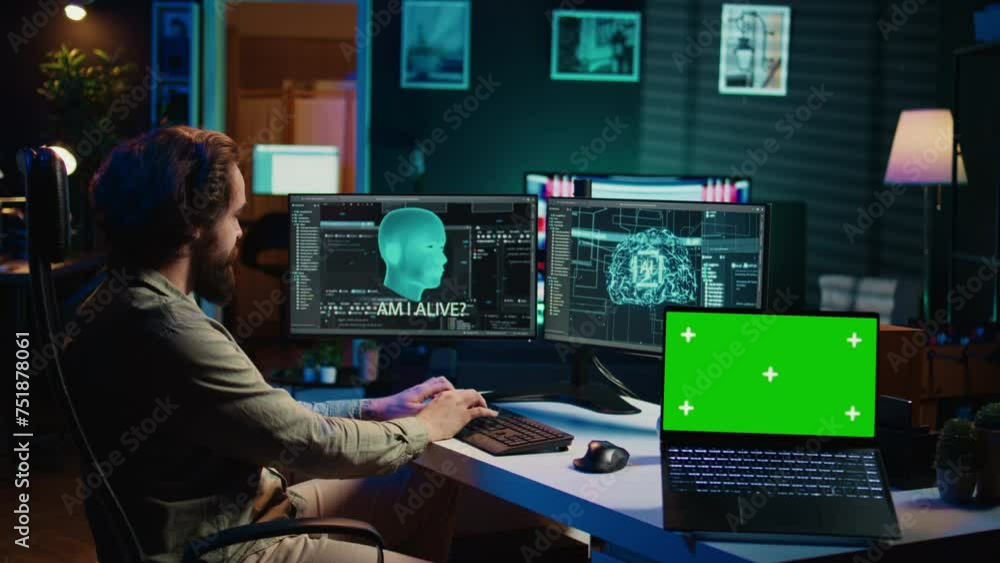 AI becoming sentient, chatting with computer scientist, asking ...