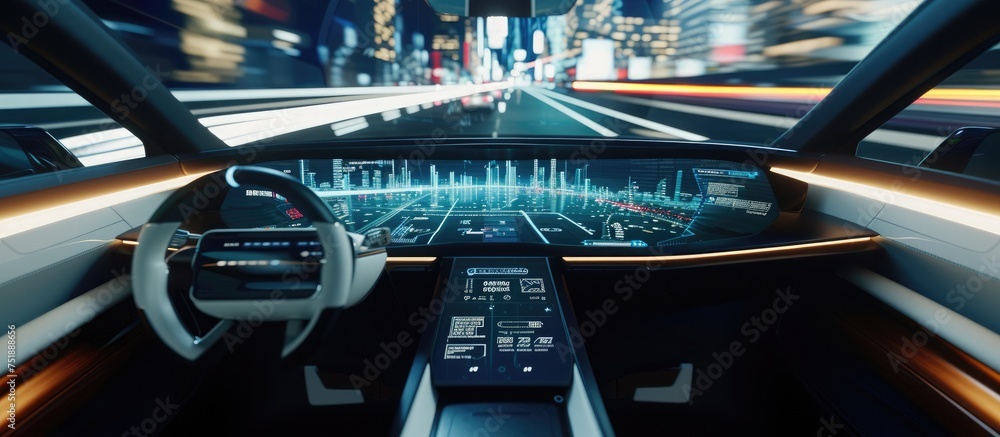 Advanced Holographic Display System Integrated into a Vehicle Dashboard ...