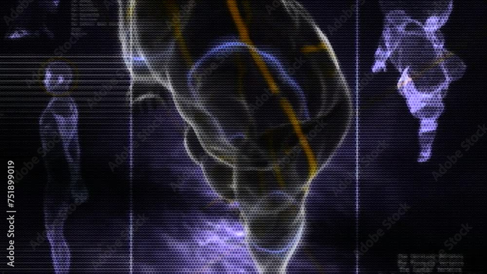 animated moving motion background showing 3D scan anatomy of a human ...