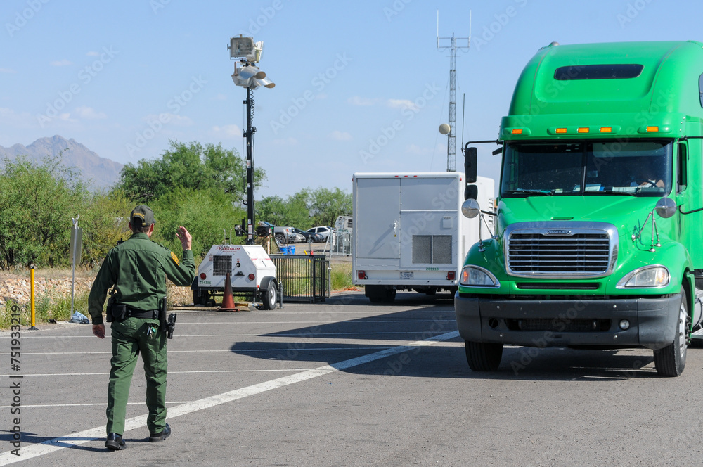 At Checkpoint Amado in Southern Arizona, a U.S. Customs and Border ...