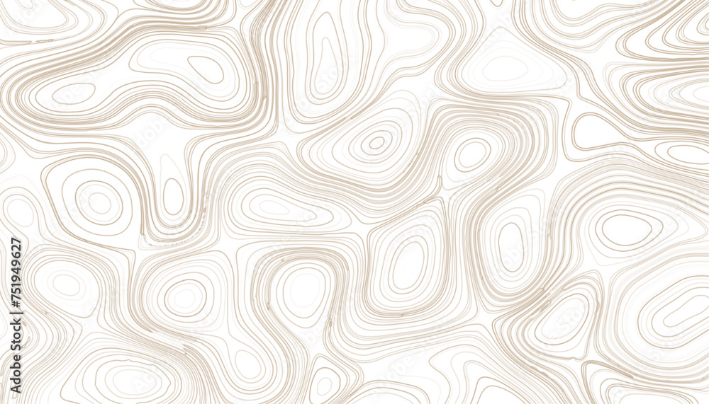 Brown wavy abstract topographic map contour, lines Pattern background ...