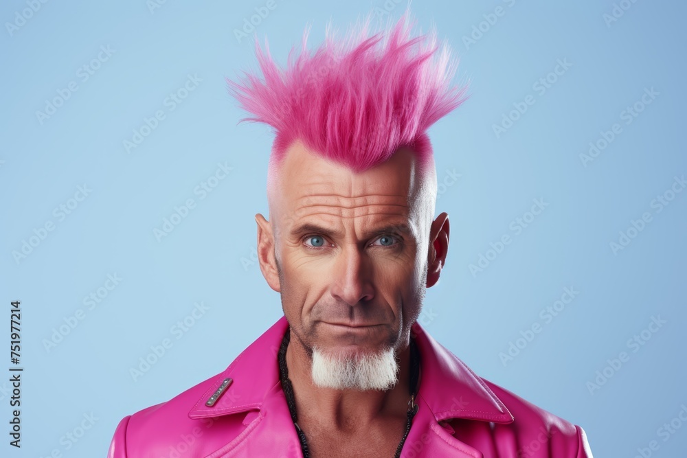 Foto de Close-up shot of a fashionable middle-aged man, around 45 years ...