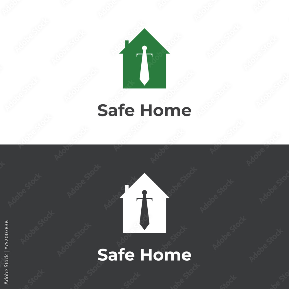 Safe Home Logo features a strong, sturdy house symbolizing safety and ...