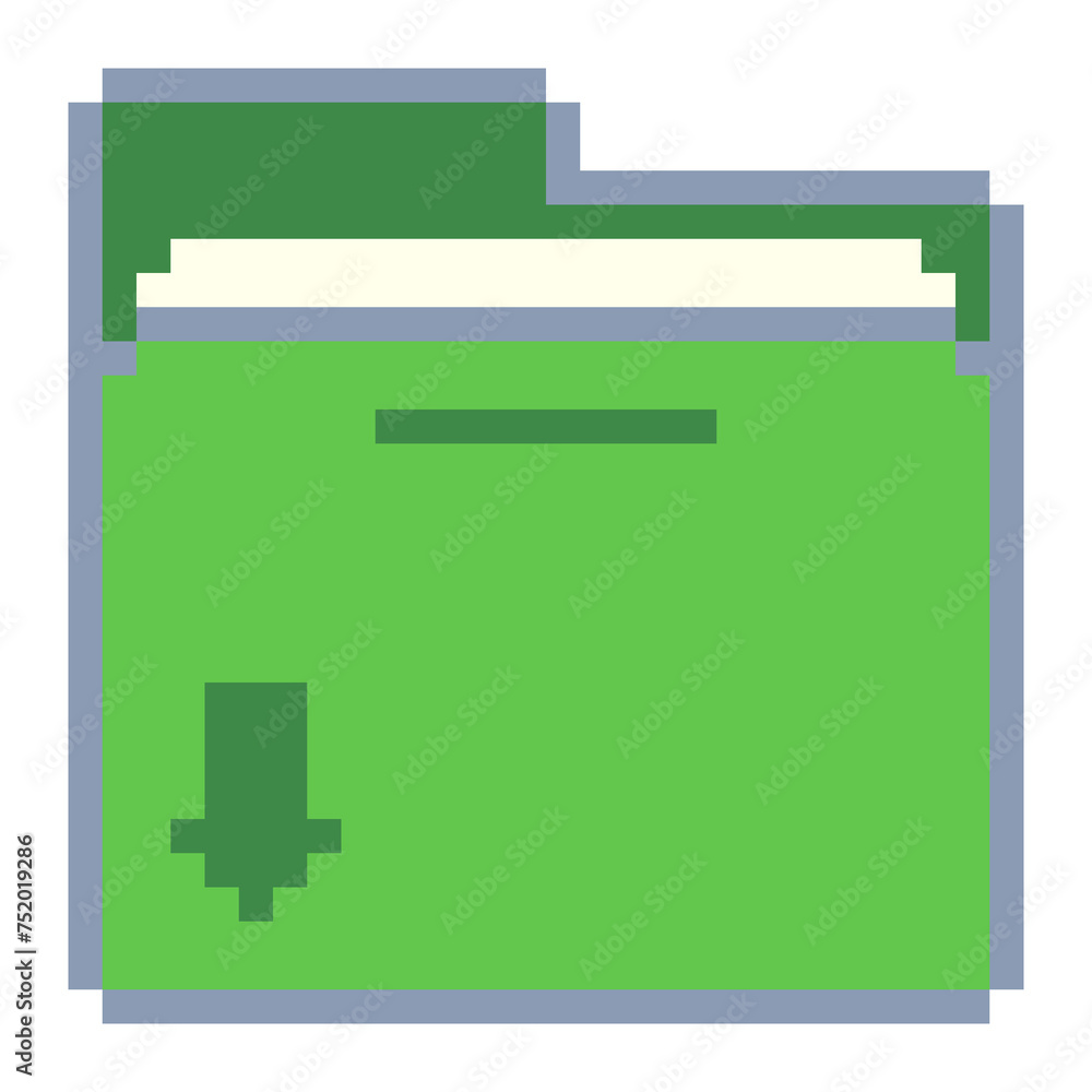Download Folder Icon Pixel Art Stock Illustration | Adobe Stock