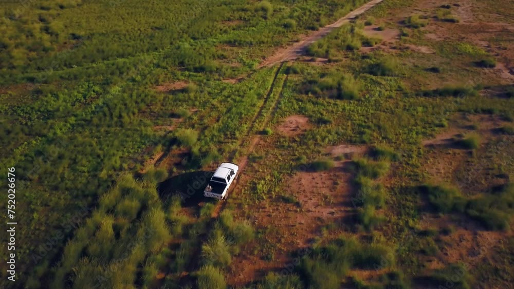 4wd car truck bush Kimberley Looma Camballin drone aerial Western ...