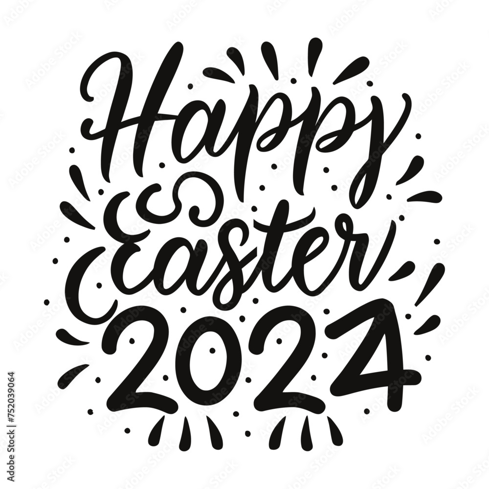 Vector t-shirt design, with the words "Happy Easter 2024" typography ...