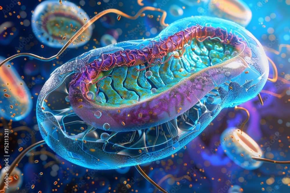 Crosssectional of eukaryote ,plant and animals cell colorful ,cell wall ...