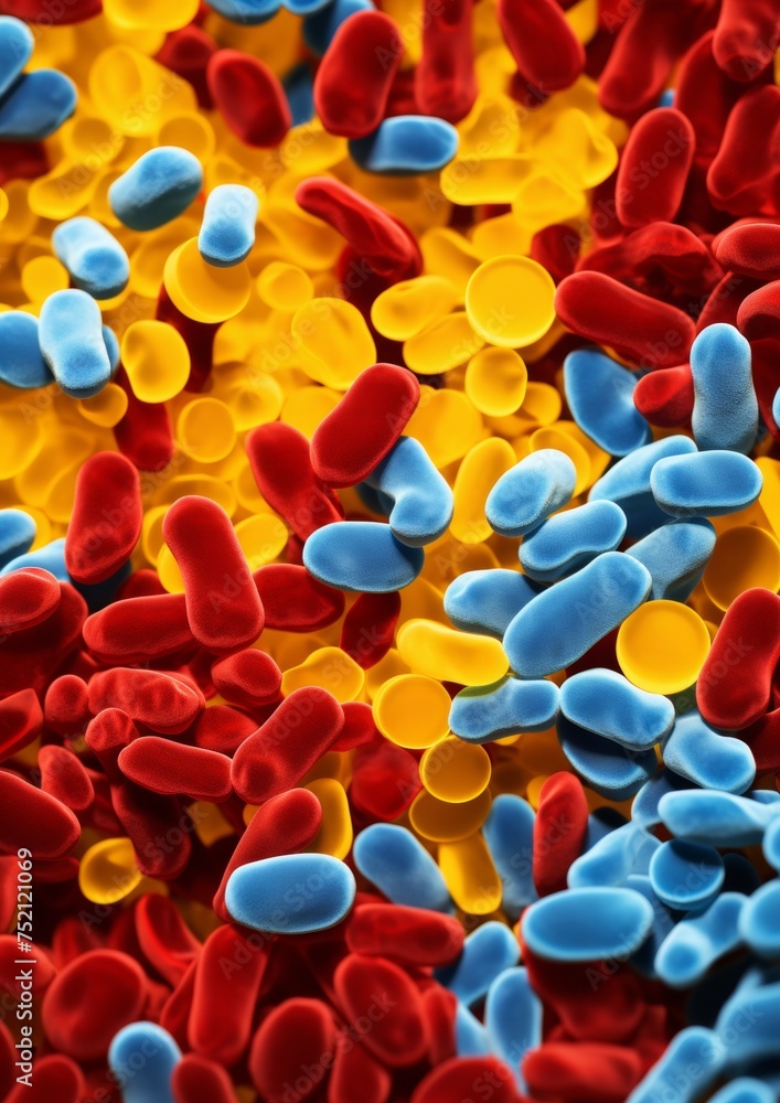 Blood Type Antigens: Surface of red blood cells with A, B, O antigens ...