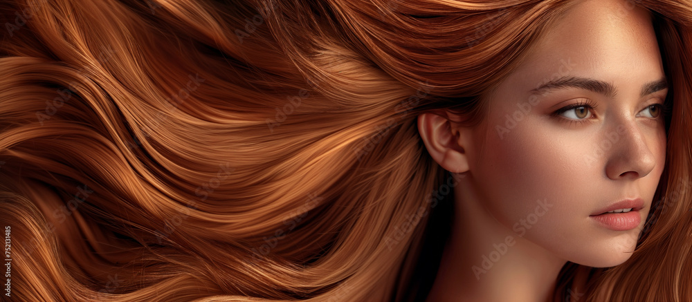 Beautiful hair. Beautiful woman with chic long hair as background ...