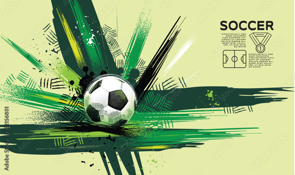 Soccer Template design , Football banner, Sport layout design, Sketch ...