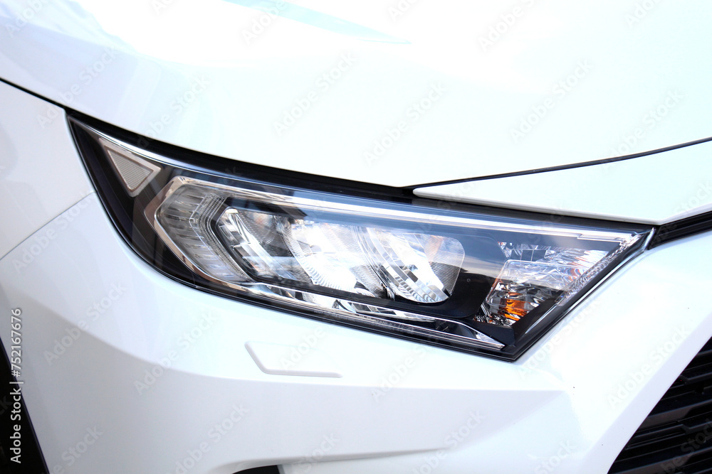 Vinnytsia, Ukraine; March 06, 2024. New Toyota RAV4 headlight. Toyota ...