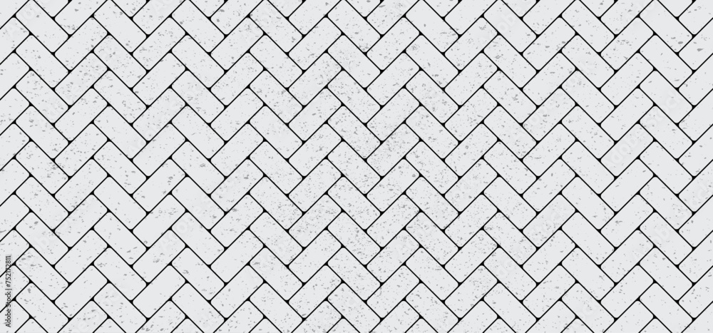 Cartoon paving stones pattern. sidewalk tiles. Zig zag paving blocks ...