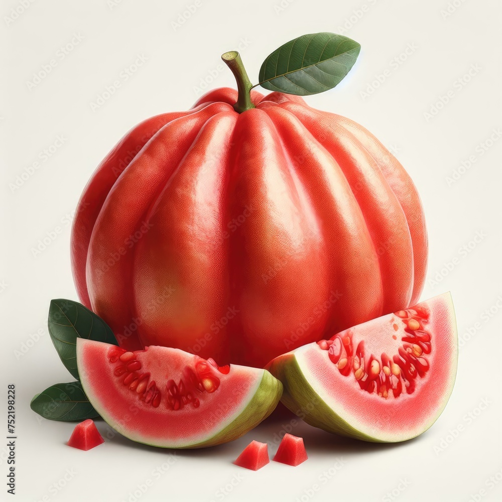 jumbo red guava is a rare water guava plant with sweet dense and tender ...