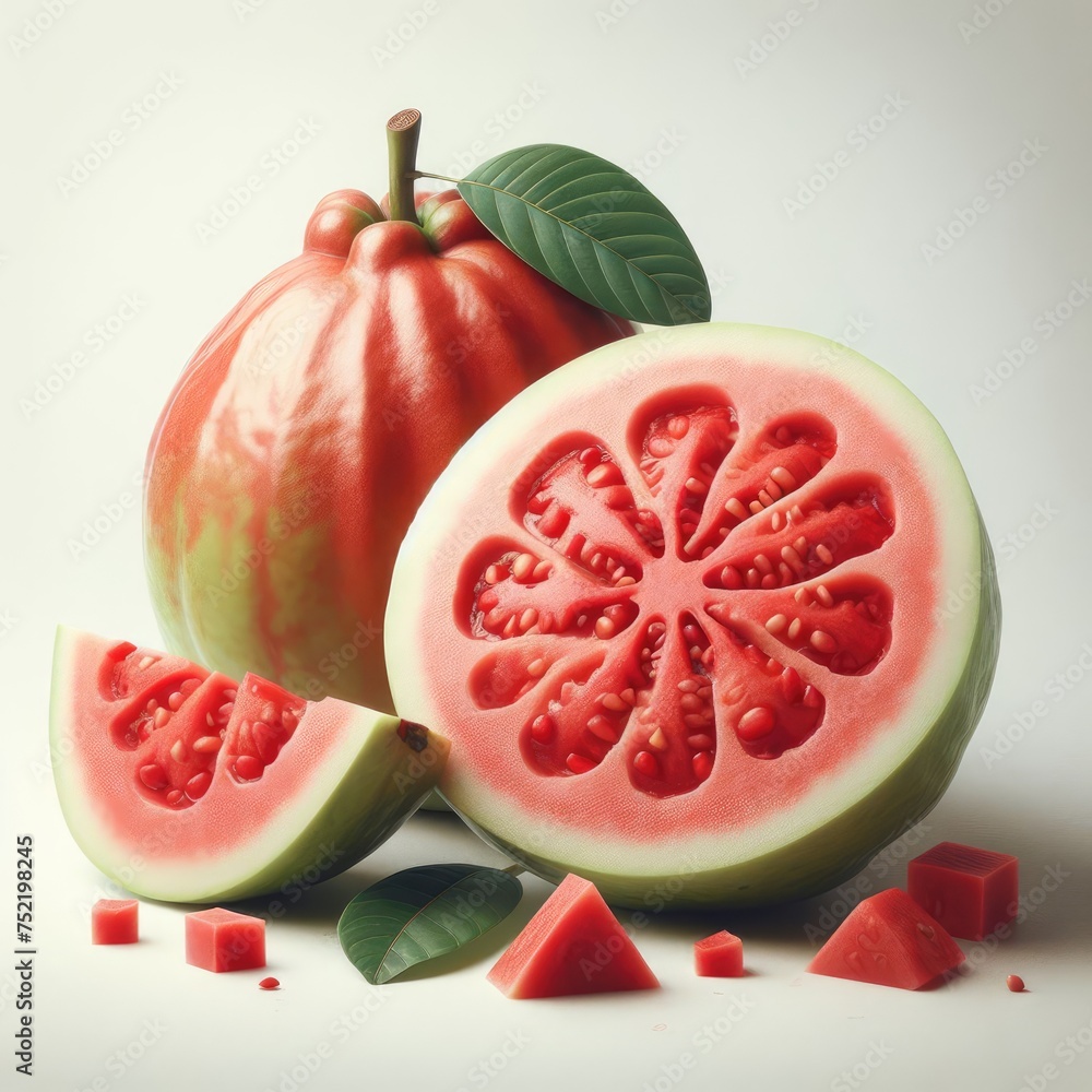 jumbo red guava is a rare water guava plant with sweet dense and tender ...