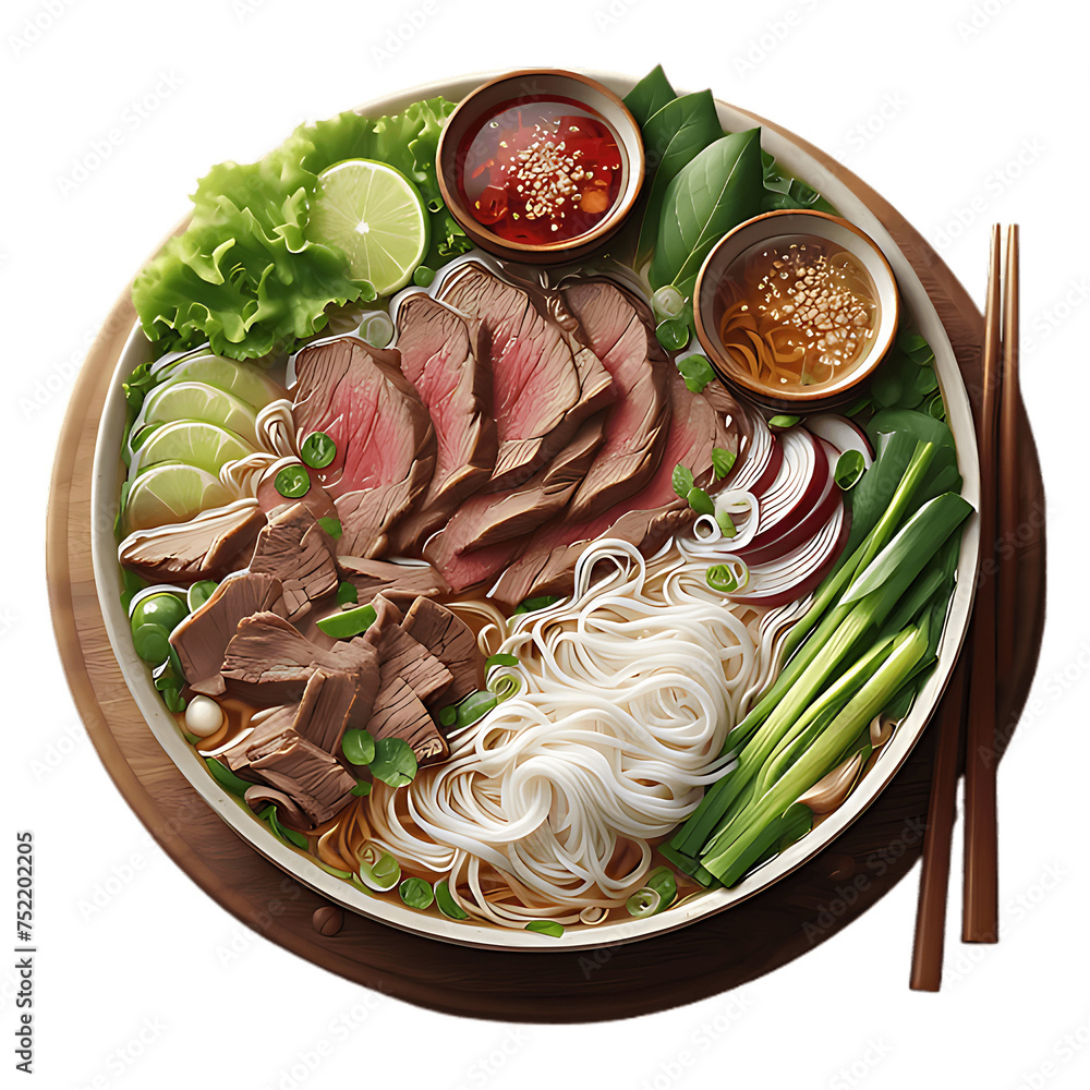Savory Vietnamese Noodle Soup PNG: Delectable Image of Pho Dish - Pho ...