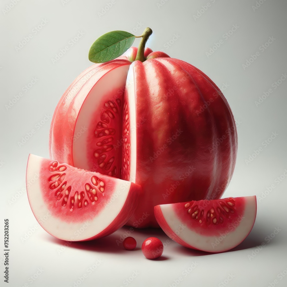 jumbo red guava is a rare water guava plant with sweet dense and tender ...