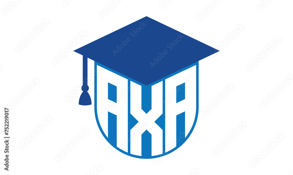 AXA initial letter academic logo design vector template. school college ...