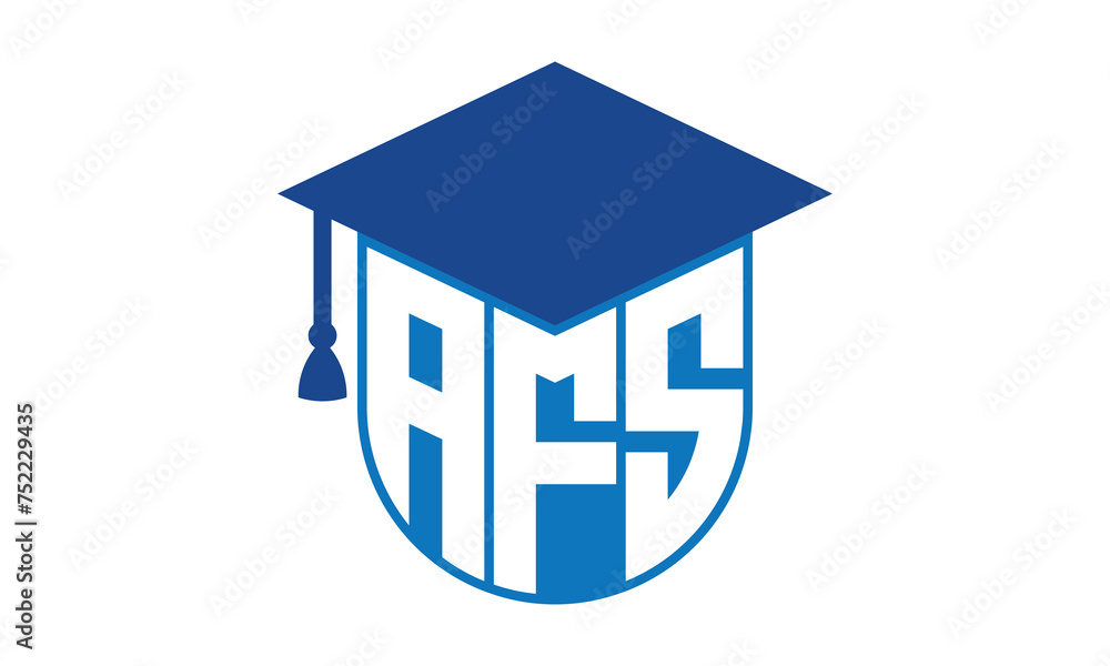 AFS initial letter academic logo design vector template. school college ...