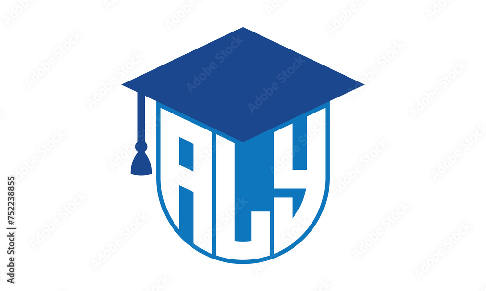 ALY initial letter academic logo design vector template. school college ...