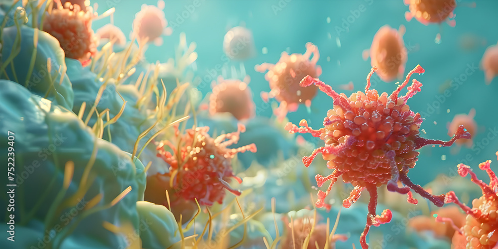 Cancer cells under microscope Microscopic examination of cancer cells ...