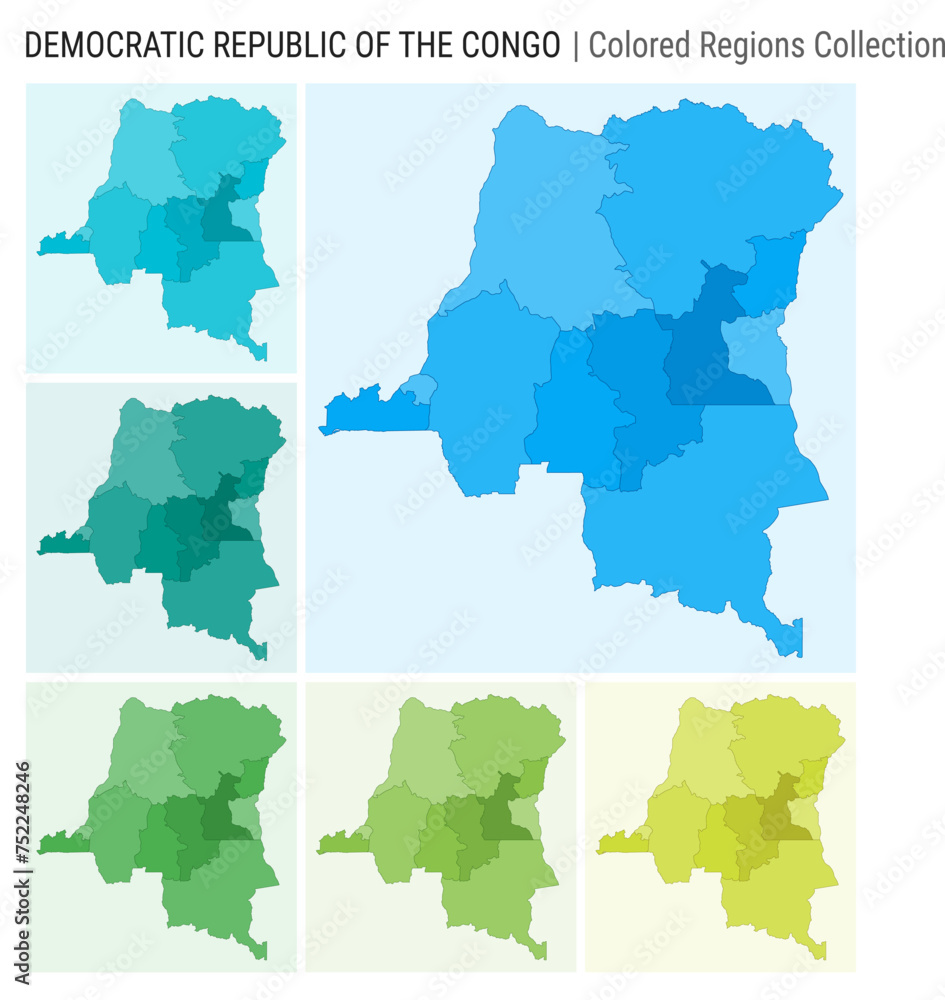 Poster DR Congo map collection – Wall Art | UkPosters