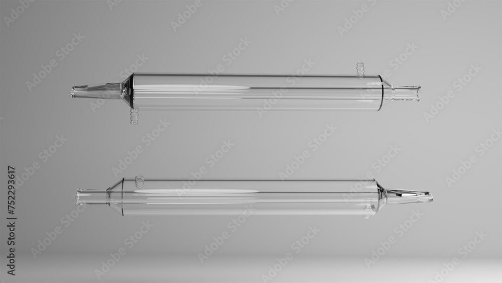 Glass Liebig Condenser in Laboratory Setup: Classic Chemistry Equipment ...