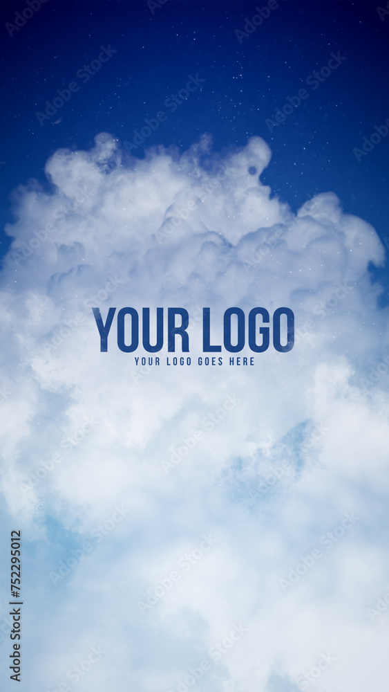 Sky Logo Reveal Vertical Stories Opener for Social Media Stock Template ...