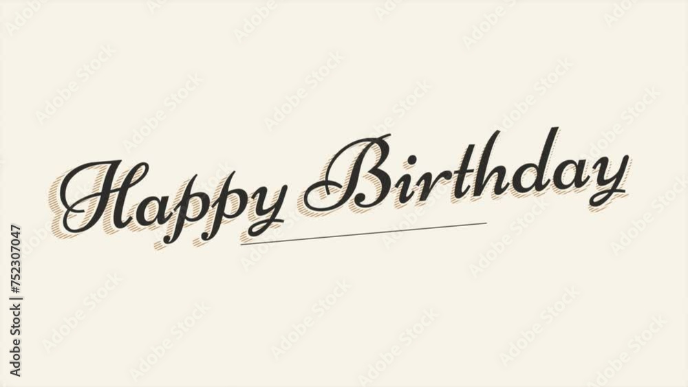 A simple yet heartfelt handwritten Happy Birthday message in black ...