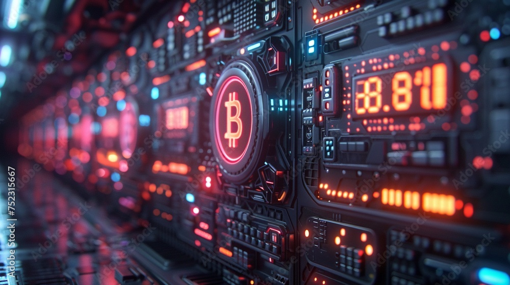 Animated Bitcoin journey from mining rigs to digital wallets showcasing ...