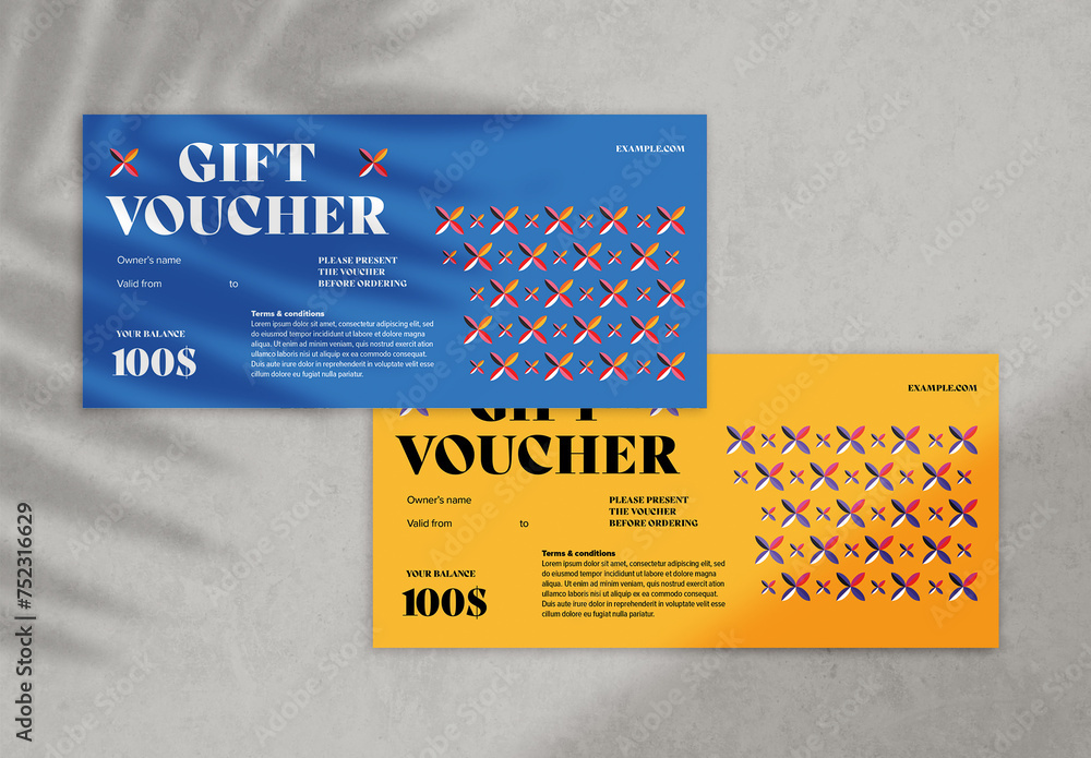 Abstract Gift Voucher Layout Stock Template | Adobe Stock