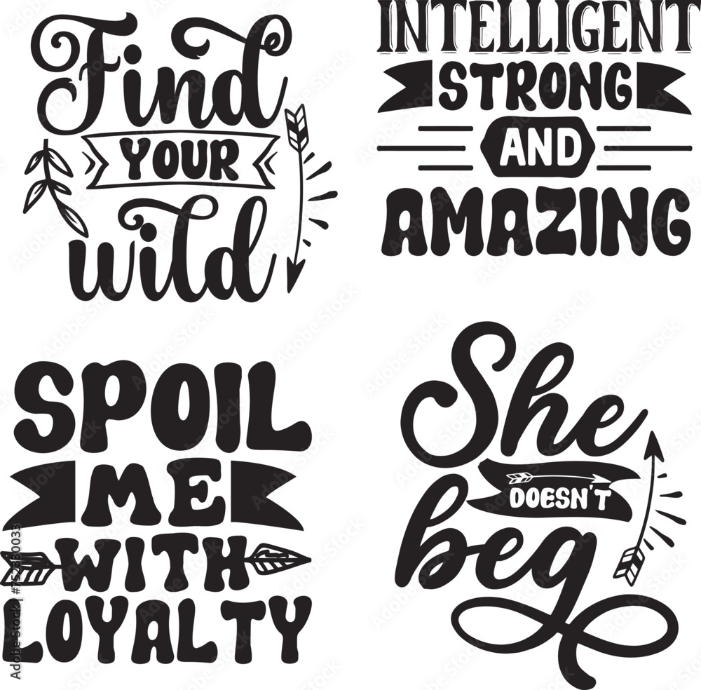 Vetor de Women Empowerment Bundle SVG, Motivational svg, Positive ...