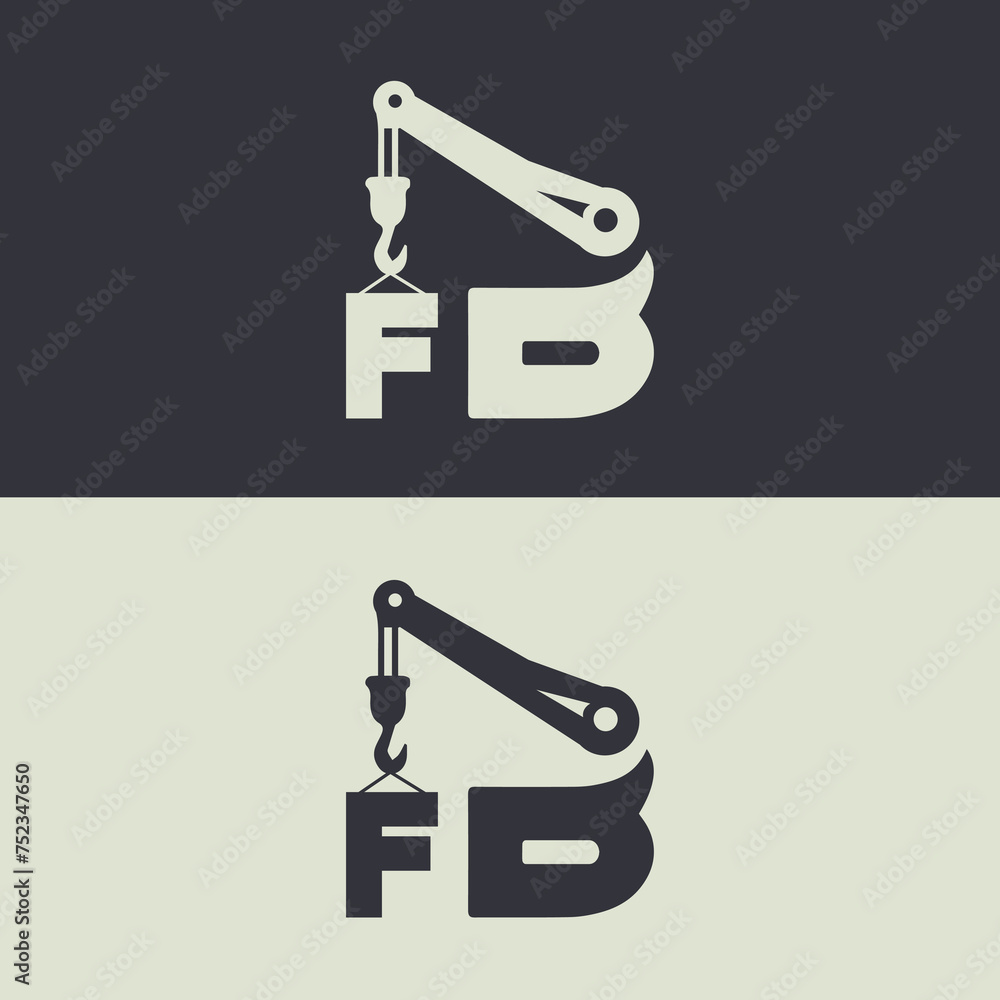 FB logo, monogram unique logo. Stock Vector | Adobe Stock