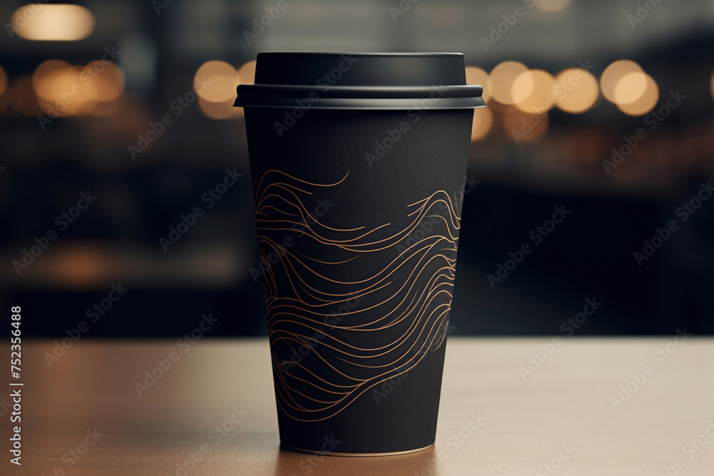 Behold a range of orange mock-up paper cups, perfect for coffee to go ...