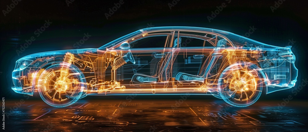 chassis and vehicle X-ray. Stock Photo | Adobe Stock